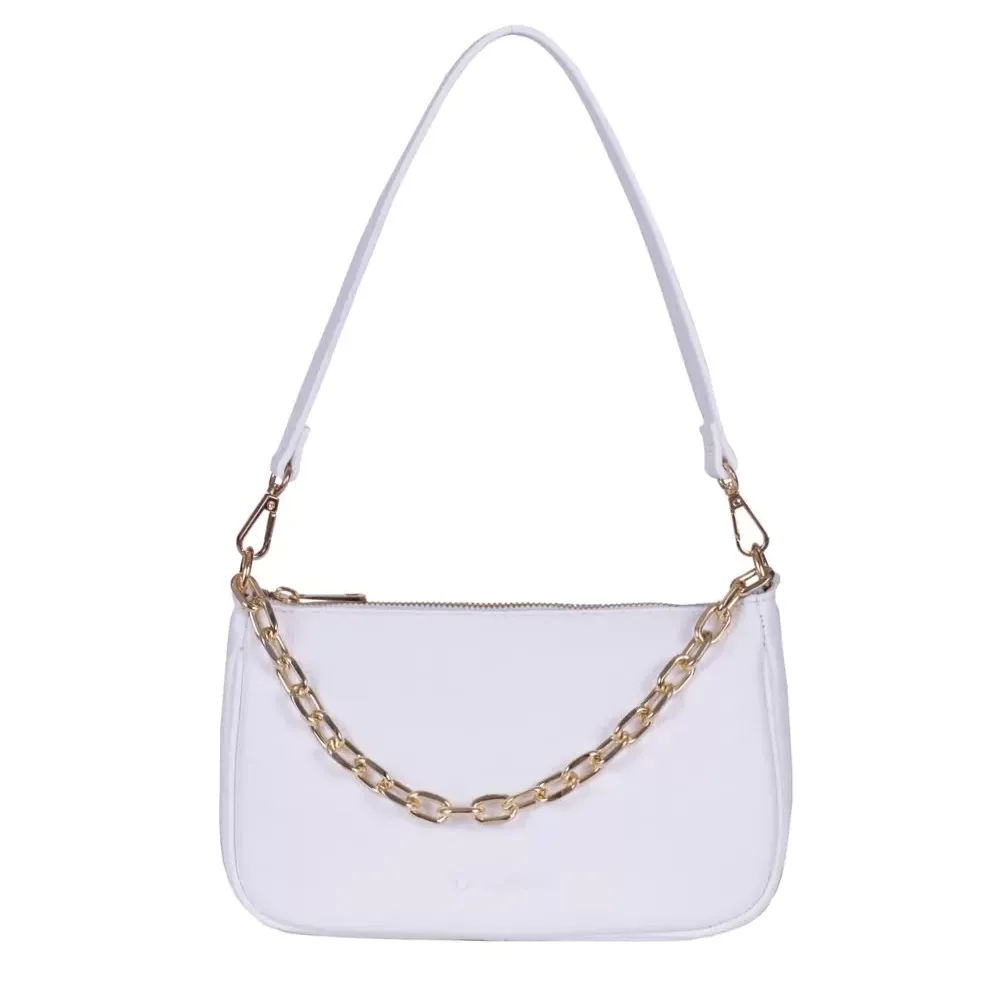 GEANTA ZEVO DAMA ALBA PIELE NATURALA DETALIU LANT AURIU GEORGIA