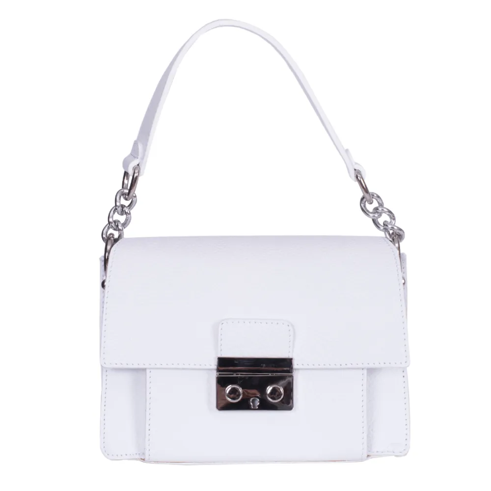 GEANTA ZEVO DAMA ALBA PIELE NATURALA TIP POSTAS ACCESORII ARGINTII MARIELA