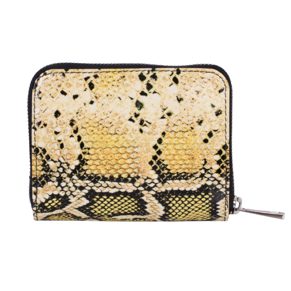 PORTOFEL ZEVO DAMA PRINT SARPE MIC PATCHWORK PIELE NATURALA